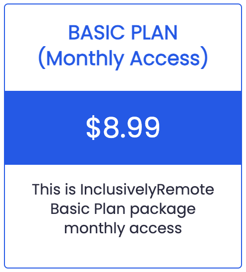 Basic Plan Package - Inclusivelyremote